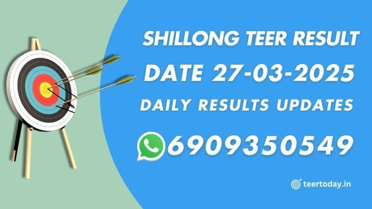 Shillong Teer FC, 27/03/2025 Shillong Teer Ka Result